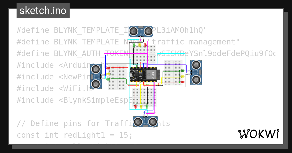 Traffic Management Wokwi Esp32 Stm32 Arduino Simulator 4624