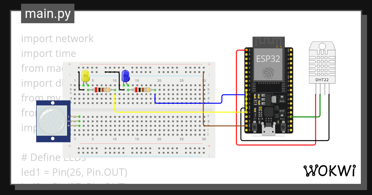 D05k14 - Smarthome - Wokwi ESP32, STM32, Arduino Simulator