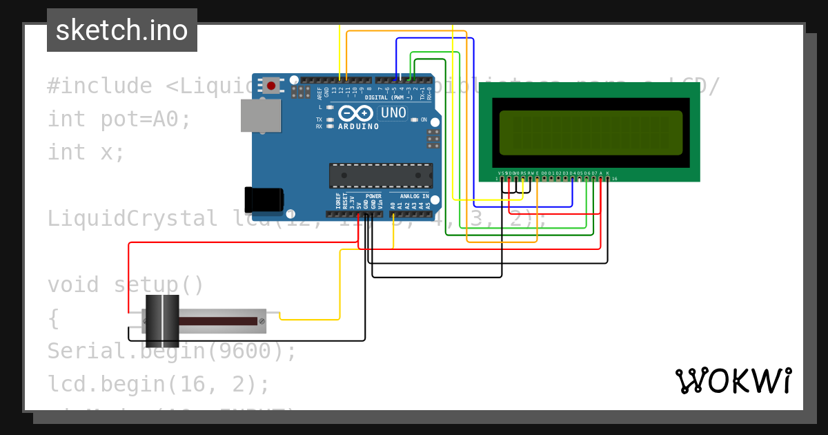PotenciÔmetro E Display 3 Wokwi Esp32 Stm32 Arduino Simulator 0512