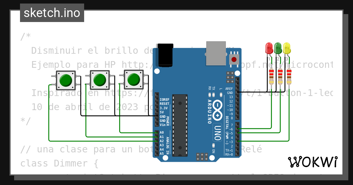 Led Dimmer Wokwi Esp32 Stm32 Arduino Simulator 
