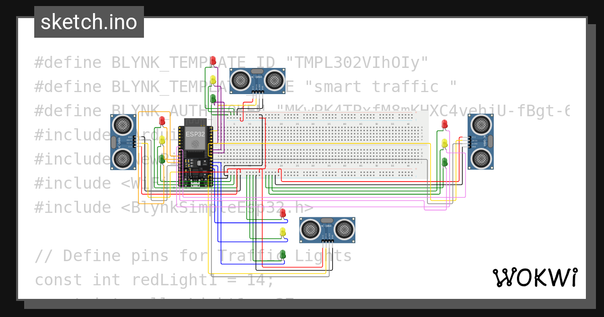 Traffic Diversion Management 01 Wokwi Esp32 Stm32 Arduino Simulator