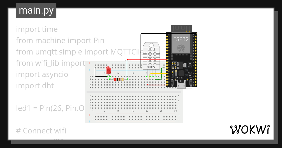 D06K14 - MQTT Broker App battat den - Wokwi ESP32, STM32, Arduino Simulator