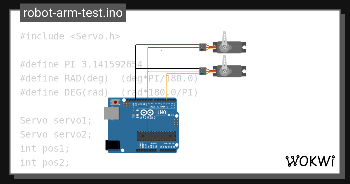 Custom Chip 2d Robot Arm Wokwi Esp32 Stm32 Arduino Simulator