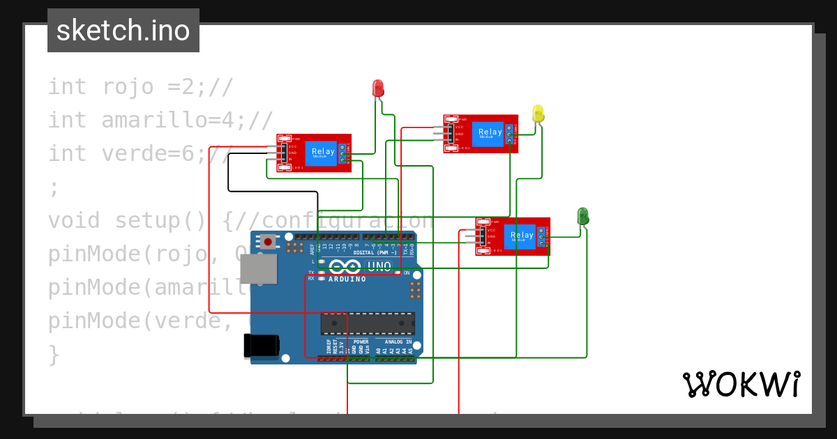 Proyecto Semaforo Wokwi Esp32 Stm32 Arduino Simulator 6327