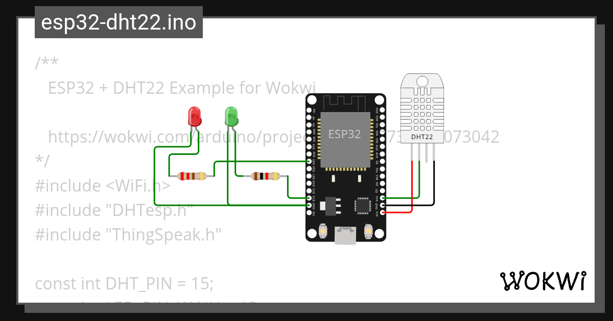 Esp32 Dht22 Thingspeak Copy 2 Wokwi Esp32 Stm32 Arduino Simulator