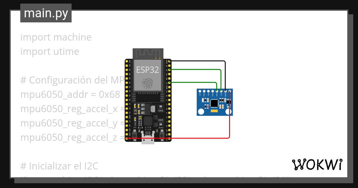 Mpu6050 Wokwi Esp32 Stm32 Arduino Simulator 