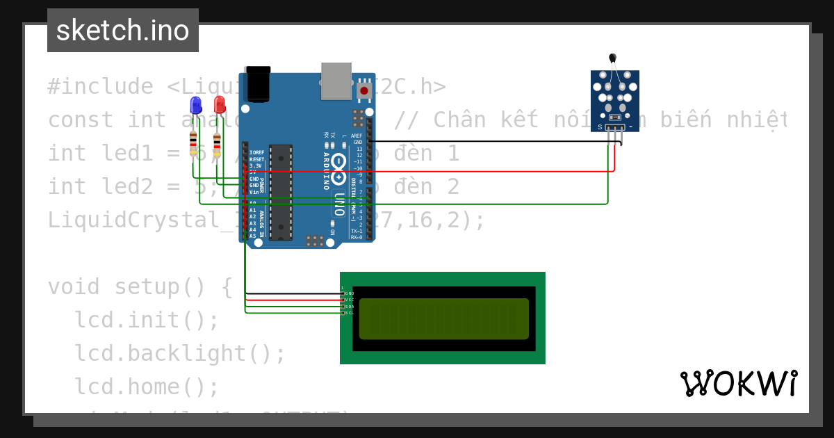 Cảm Biến Nhiệt Wokwi Esp32 Stm32 Arduino Simulator 5447