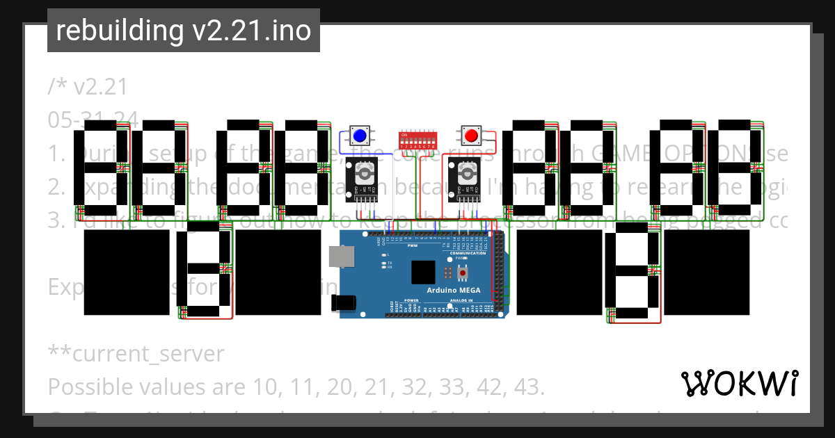 v2.21 - Adding switches for rally scoring - Wokwi ESP32, STM32, Arduino ...