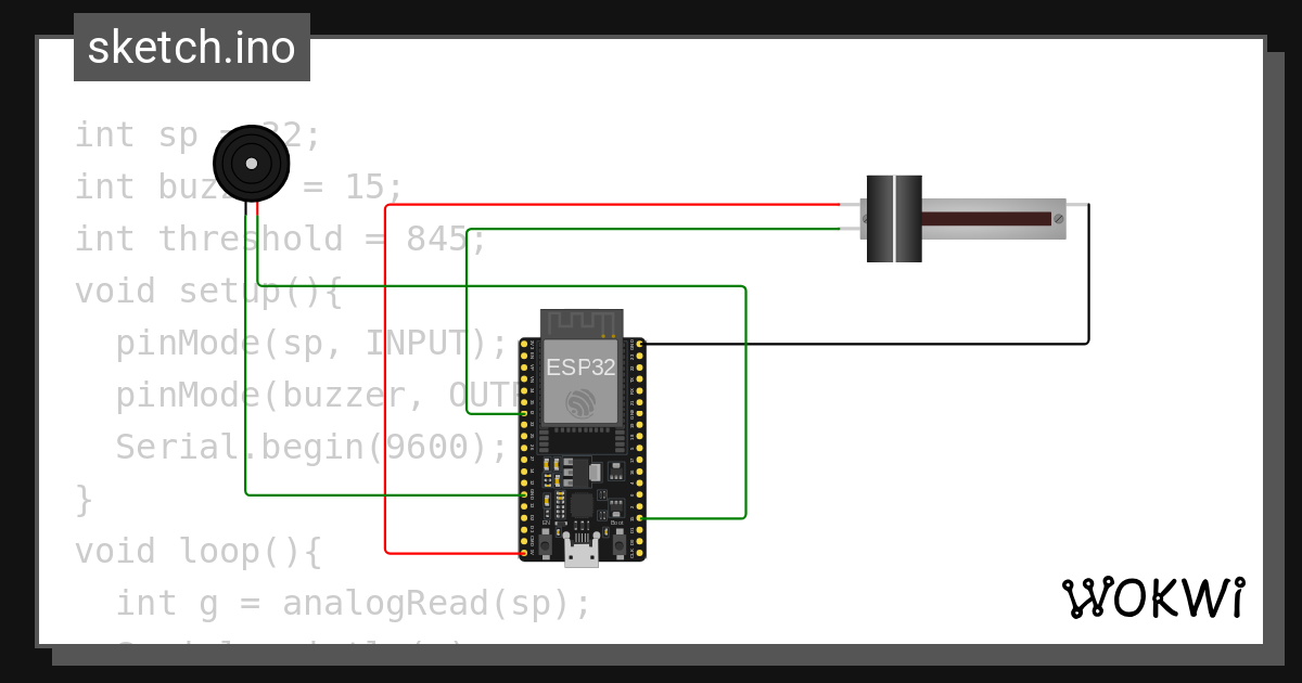 Integrating Buzzer With Slide Potentiometer Wokwi Esp32 Stm32 Arduino Simulator