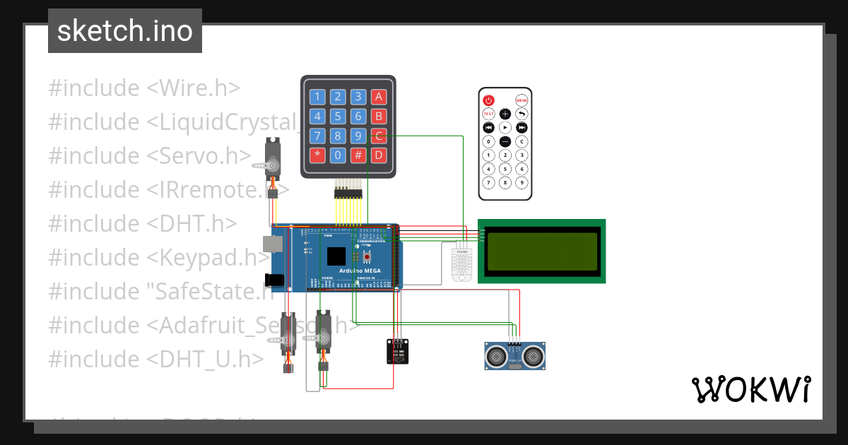 SMART HOME PROJECT - Wokwi ESP32, STM32, Arduino Simulator