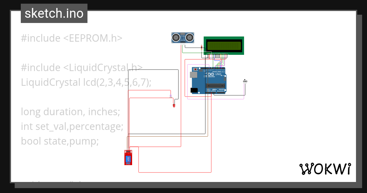 Pompa air otomatis Copy - Wokwi ESP32, STM32, Arduino Simulator