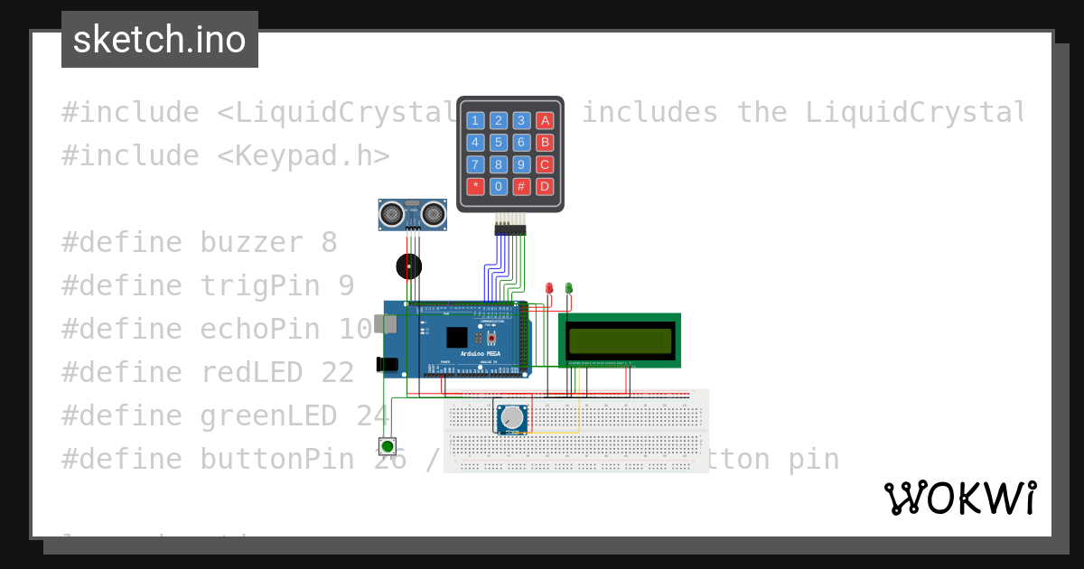 Alarm System With Grace Period Wokwi Esp32 Stm32 Arduino Simulator 5474