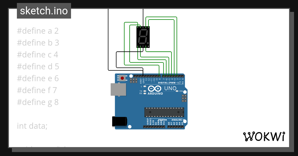 WOKWI 14 _ Counter UP/DOWN 7 Segment - Wokwi ESP32, STM32, Arduino Simulator