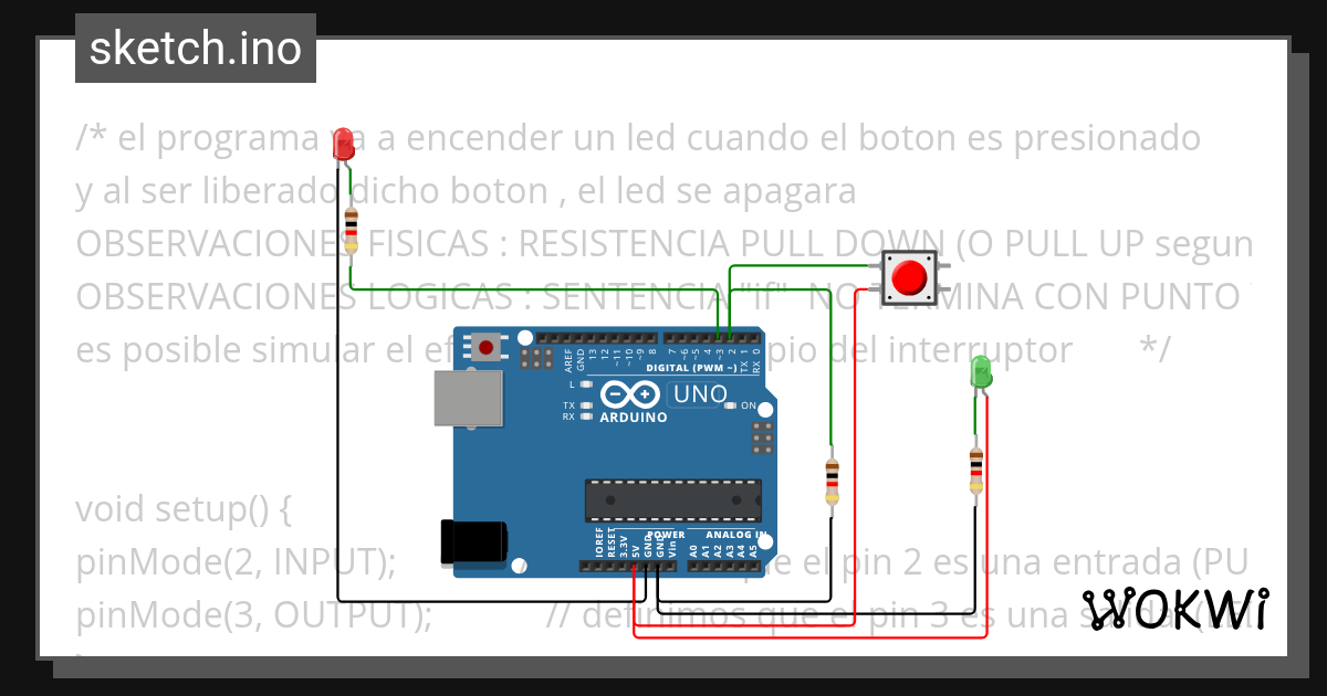 Enciendo Y Apago Un Led Con Comentarios Wokwi Esp32 Stm32 Arduino