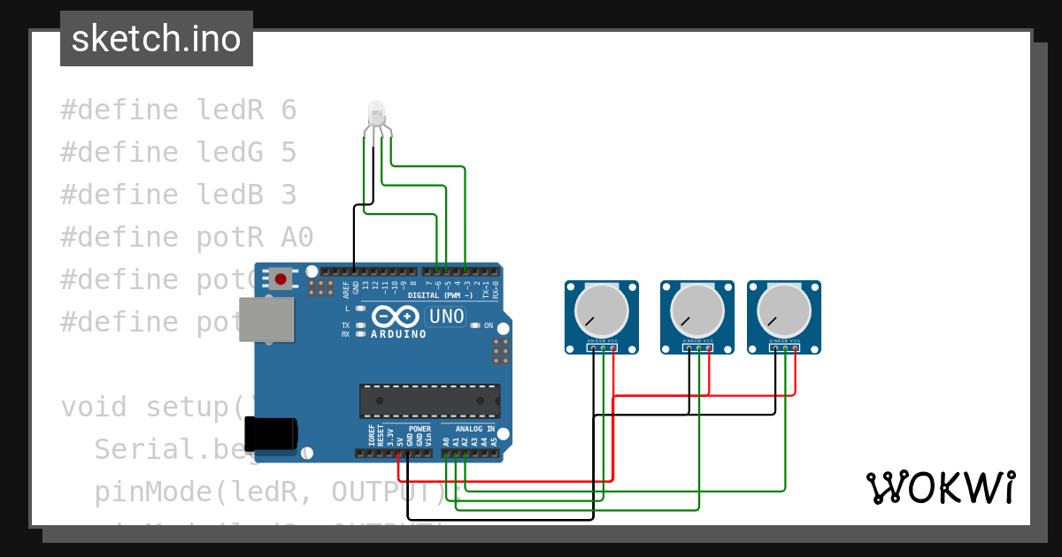 Wokwi 20 Led Rgb Dengan Kontrol Dari Potensio Dengan Metode Map Wokwi Esp32 Stm32 Arduino