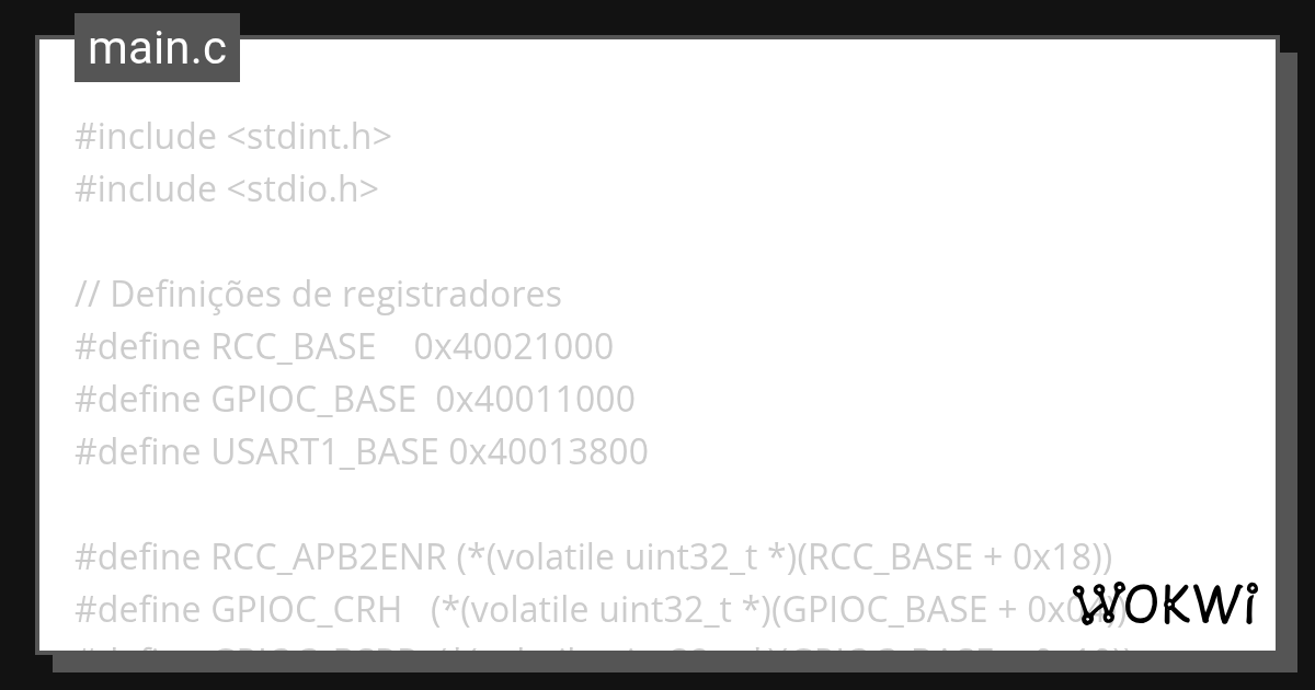 Blue Pill Bare Metal Wokwi Esp32 Stm32 Arduino Simulator