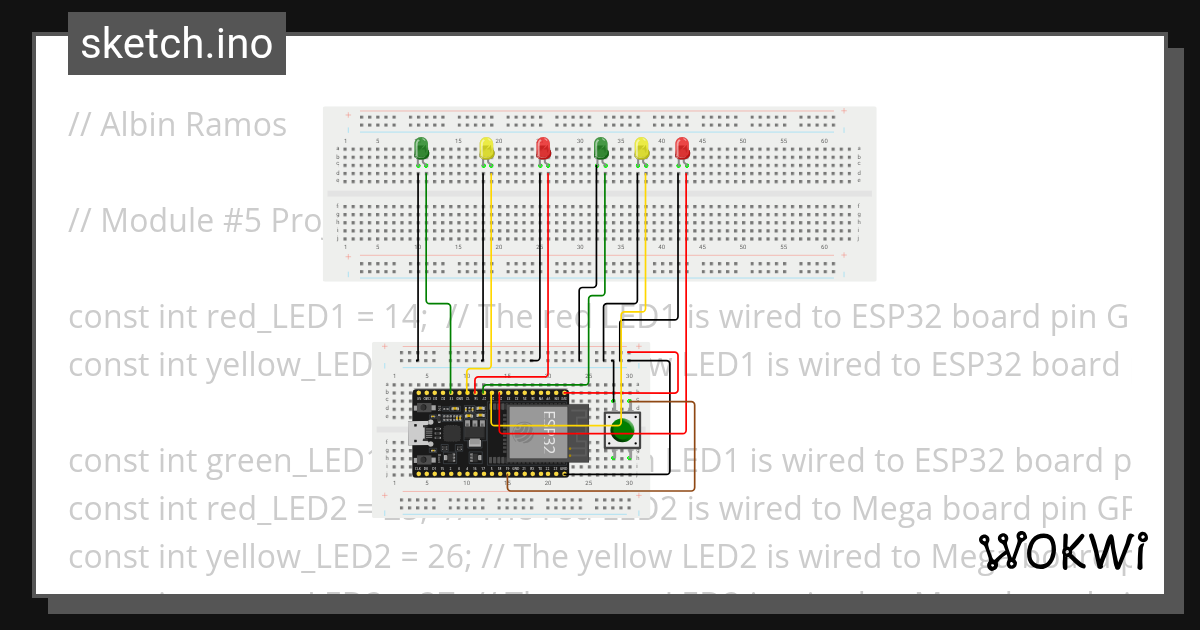 Module 5 - Albin Ramos - Wokwi ESP32, STM32, Arduino Simulator