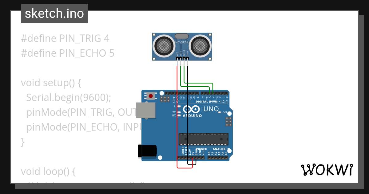 Ultrasonico Wokwi Esp32 Stm32 Arduino Simulator 