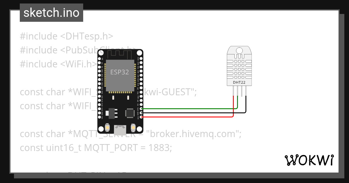 ESP32 MQTT 233051011 - Wokwi ESP32, STM32, Arduino Simulator