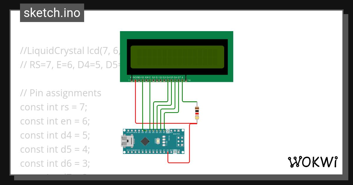 LCD LIBRARY - Wokwi ESP32, STM32, Arduino Simulator