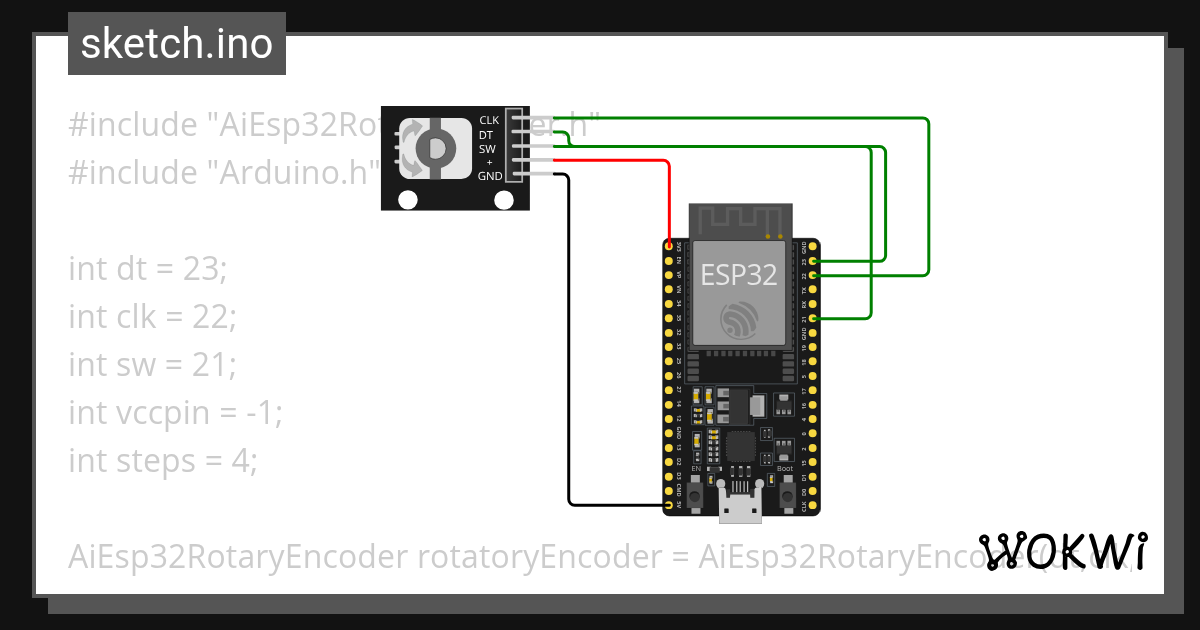 rotatory encoder - Wokwi ESP32, STM32, Arduino Simulator rotatory encoder - Wokwi ESP32, STM32, Arduino Simulator