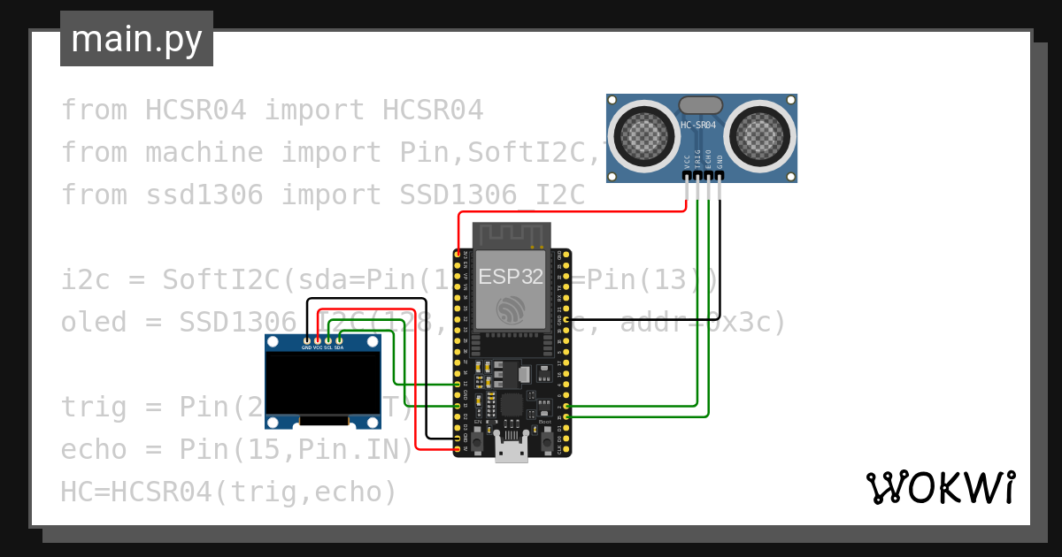 超声波传感器测距 Wokwi Esp32 Stm32 Arduino Simulator 0448