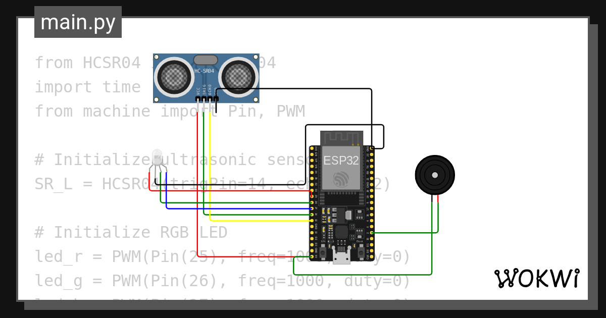 Lab9esp32的超音波使用 Copy Wokwi Esp32 Stm32 Arduino Simulator 0552