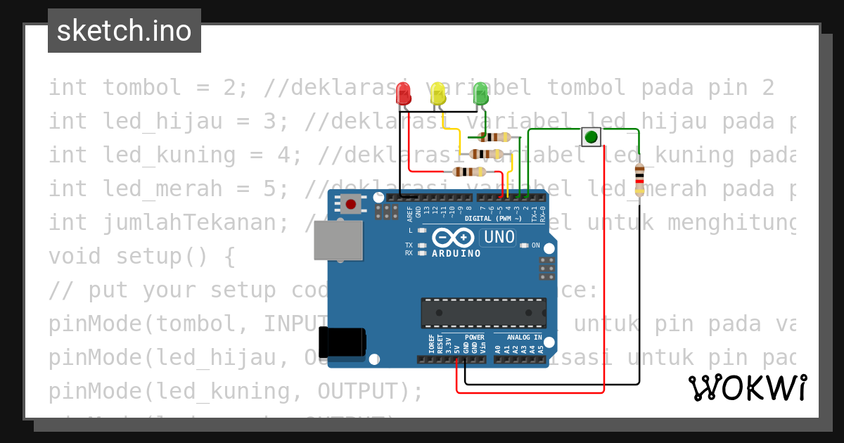 Nur Maya 115 Led Button Wokwi Esp32 Stm32 Arduino Simulator