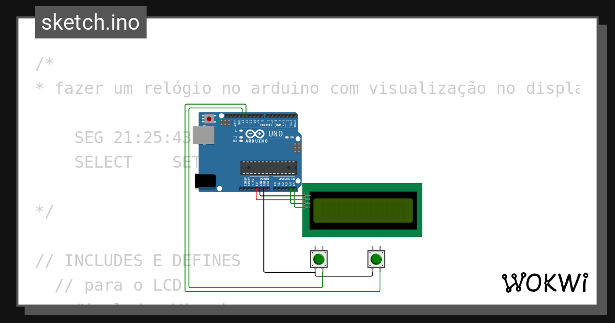 Relogio Arduino2 Wokwi Esp32 Stm32 Arduino Simulator