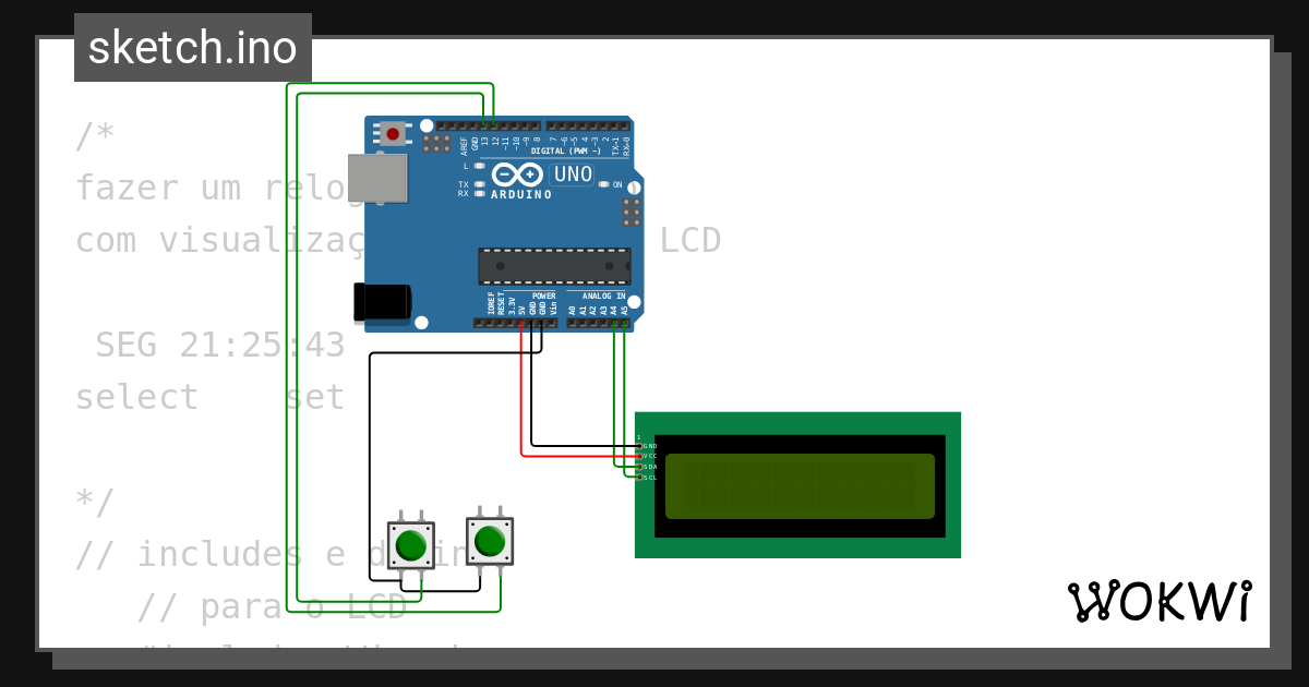 Relogio Arduino Wokwi Esp32 Stm32 Arduino Simulator