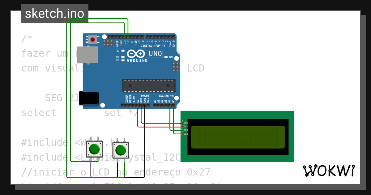 Relogio Lcd Wokwi Esp32 Stm32 Arduino Simulator