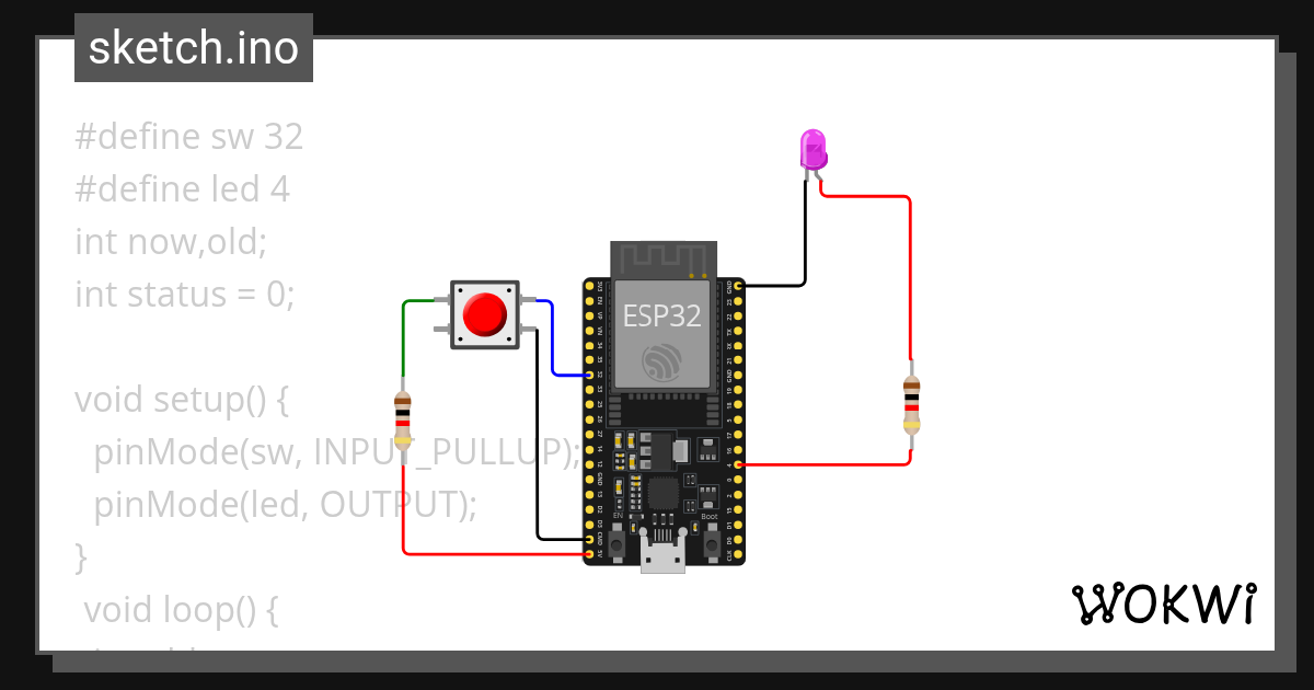 ไฟกดติดรั่ว Wokwi Esp32 Stm32 Arduino Simulator 1862