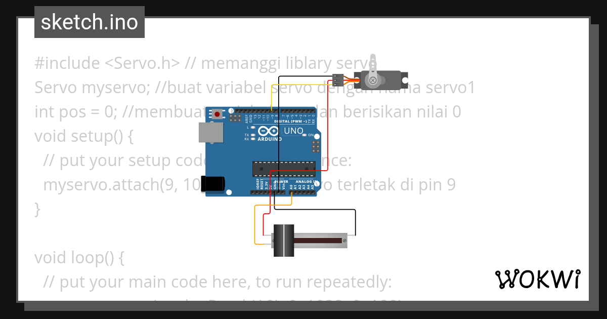 Servo Coba Wokwi Esp32 Stm32 Arduino Simulator 4097
