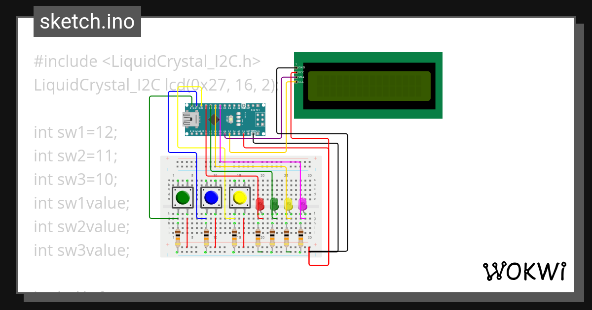 SW LCD 22-SE2/1 - Wokwi ESP32, STM32, Arduino Simulator