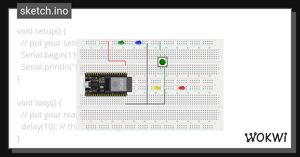 prj2 breadboard - Wokwi ESP32, STM32, Arduino Simulator