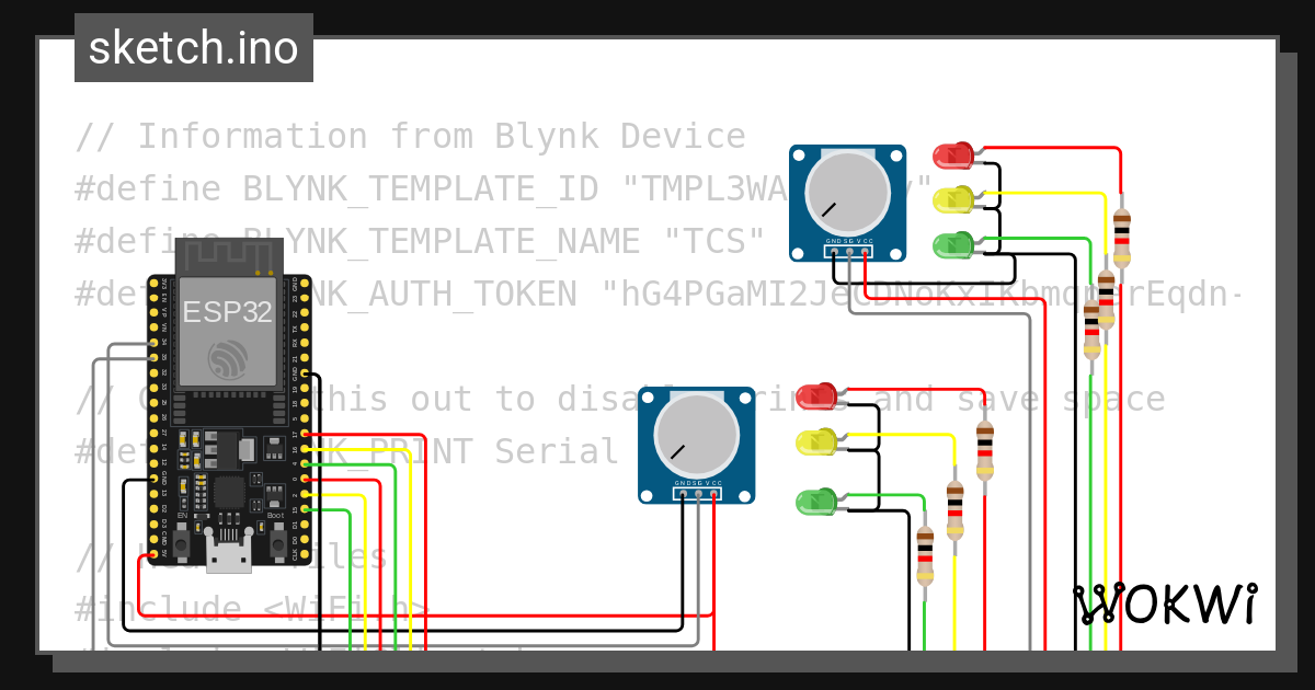 Traffic Congestion Management Systtem Wokwi Esp32 Stm32 Arduino Simulator 6478