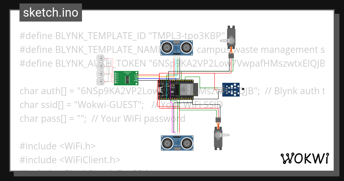 SMART CAMPUS WASTE MANAGEMENT SYSTEM Copy - Wokwi ESP32, STM32, Arduino ...