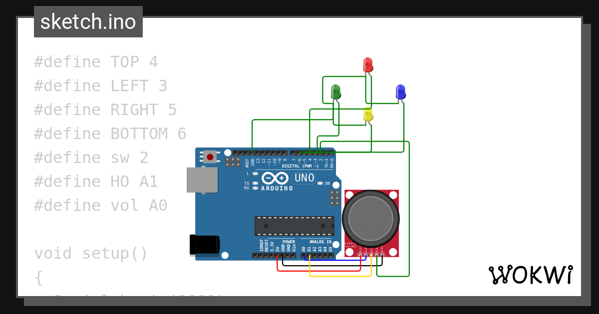 Joystic Wokwi Esp32 Stm32 Arduino Simulator