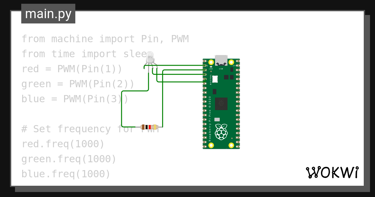 Rgb Led Cathode Wokwi Esp32 Stm32 Arduino Simulator
