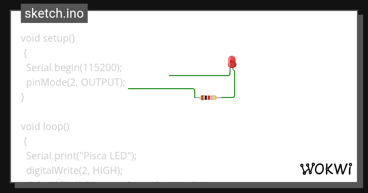 Pisca LED - Wokwi ESP32, STM32, Arduino Simulator Pisca LED - Wokwi ESP32, STM32, Arduino Simulator