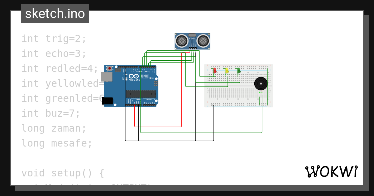 Park Sensörü Wokwi Esp32 Stm32 Arduino Simulator 4879