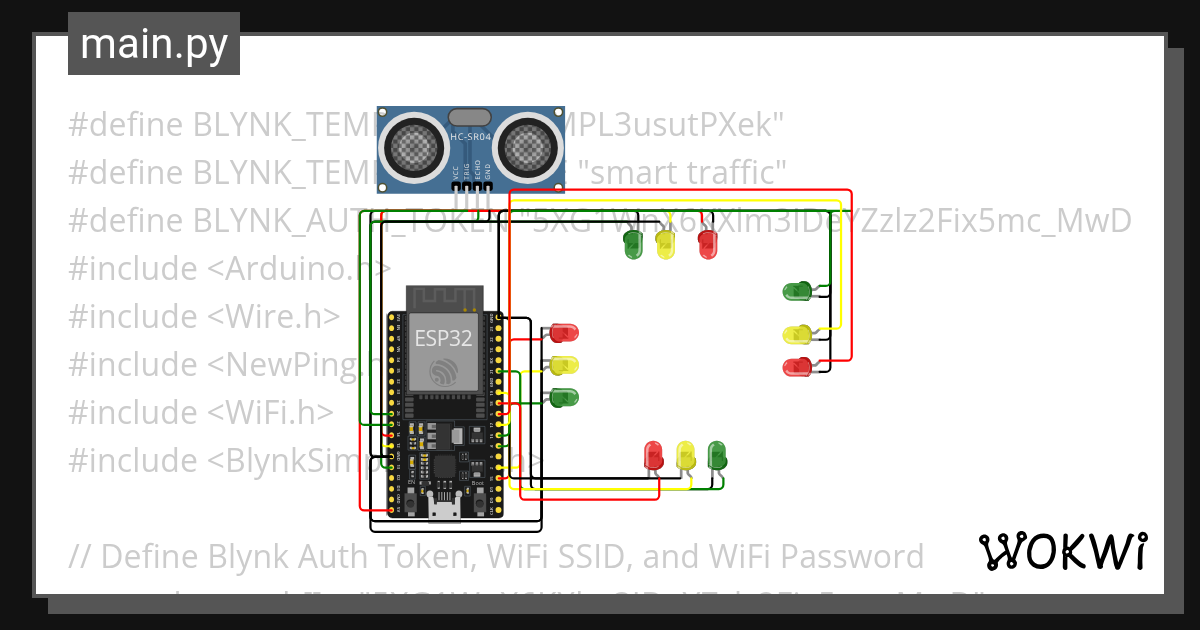 smart traffic 1 - Wokwi ESP32, STM32, Arduino Simulator