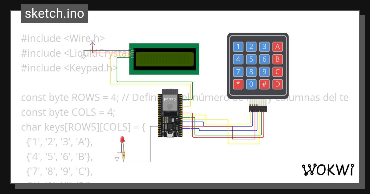 CERRADURA CON CLAVE jl -ea Copy - Wokwi ESP32, STM32, Arduino Simulator