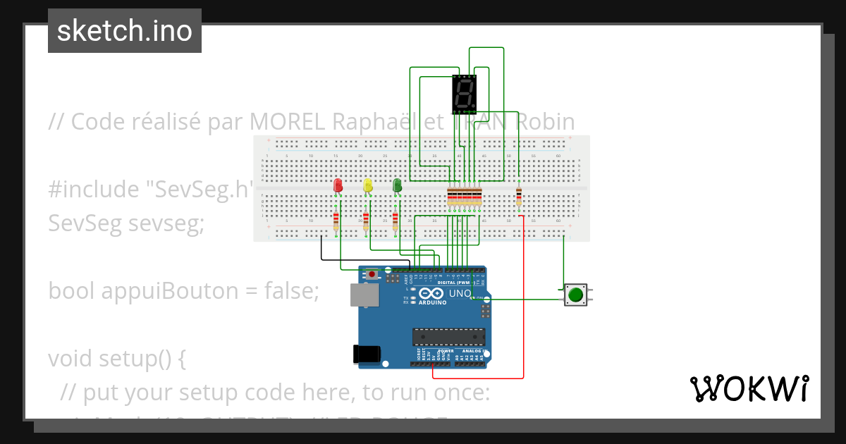 Feu de circulation Copy - Wokwi ESP32, STM32, Arduino Simulator