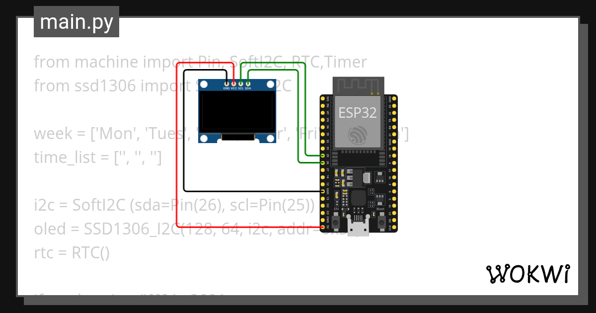 时钟 Wokwi Esp32 Stm32 Arduino Simulator