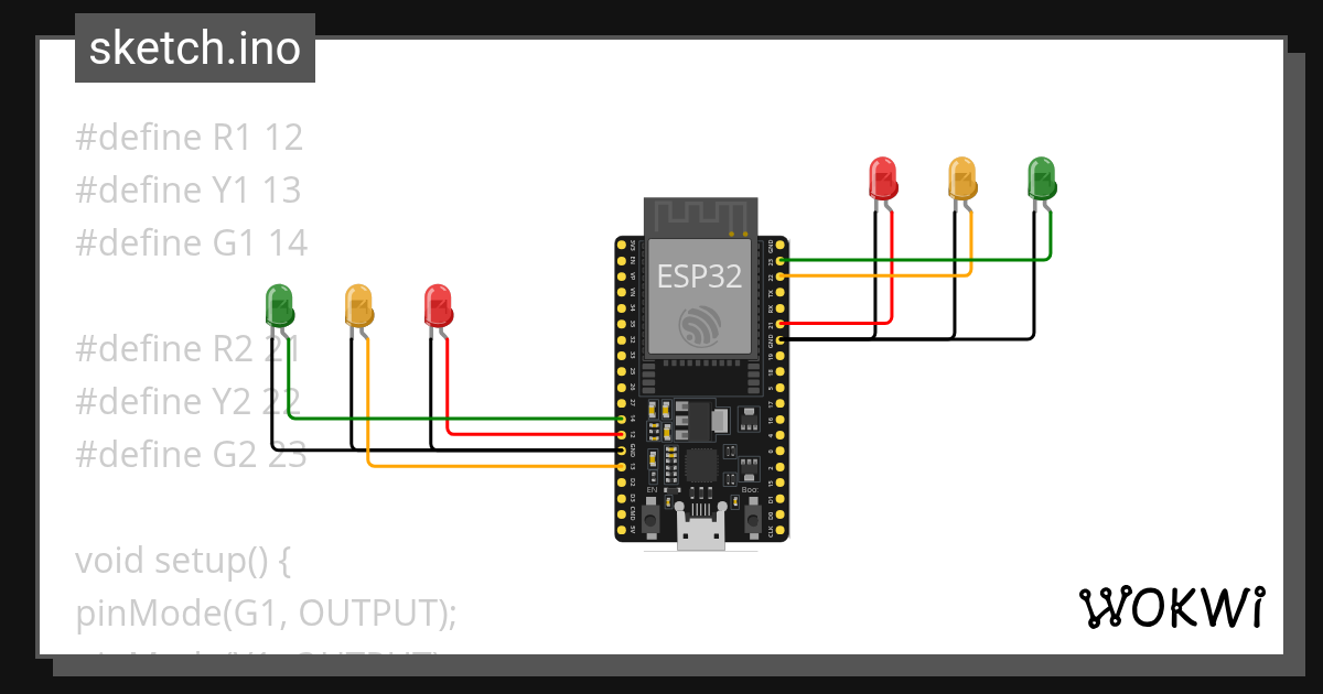 LED2 - Wokwi ESP32, STM32, Arduino Simulator