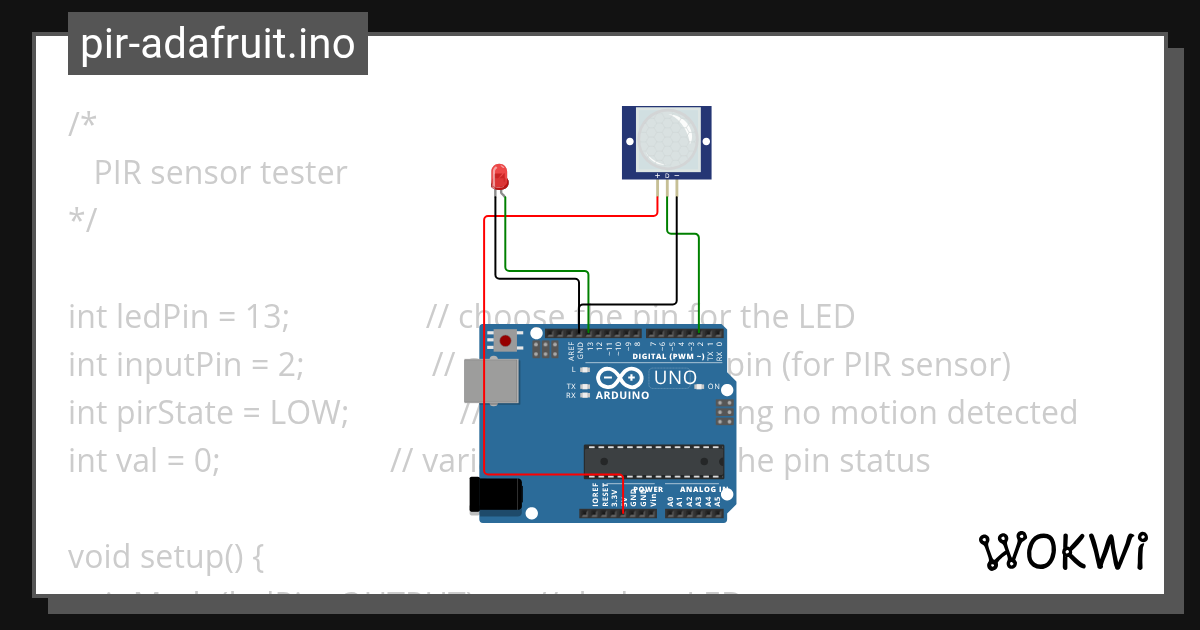 pir-adafruit.ino Copy - Wokwi ESP32, STM32, Arduino Simulator