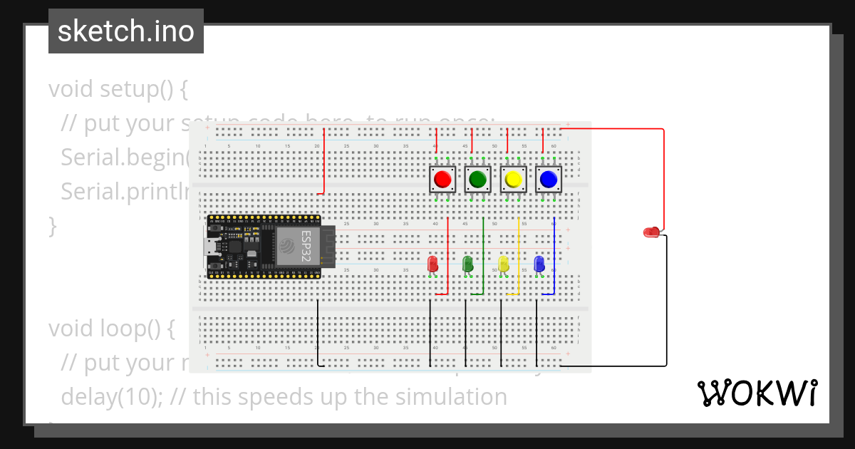 prj3/67 sw led - Wokwi ESP32, STM32, Arduino Simulator