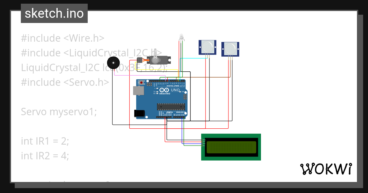 Car parking - Wokwi ESP32, STM32, Arduino Simulator