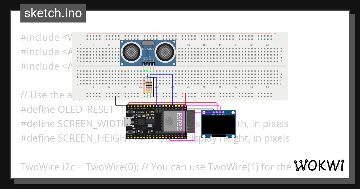Wokwi Ultrasonik - Wokwi ESP32, STM32, Arduino Simulator